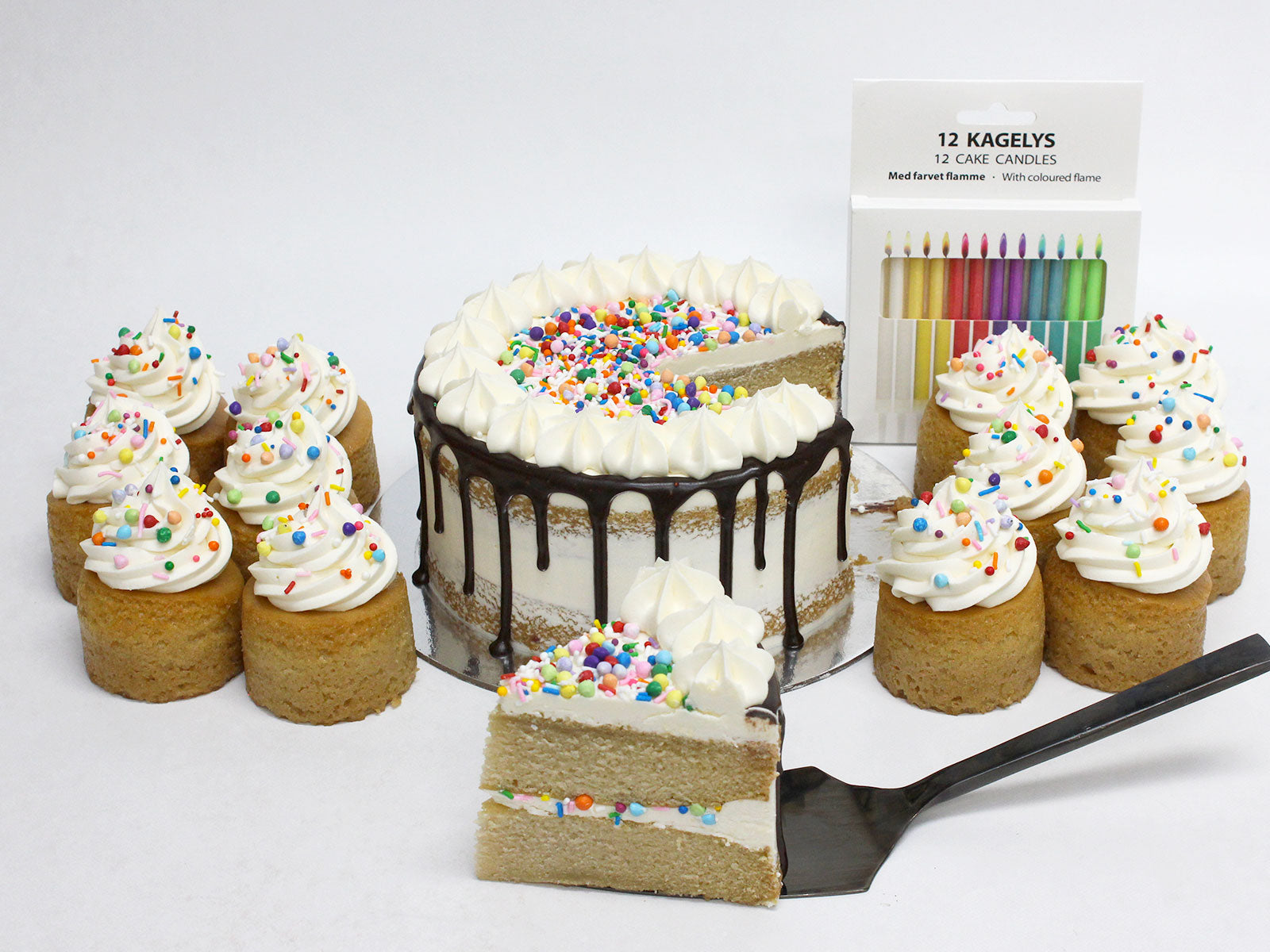 Celebration Essentials Pack | Cake, Mini Cakes & Candles – The Cake People