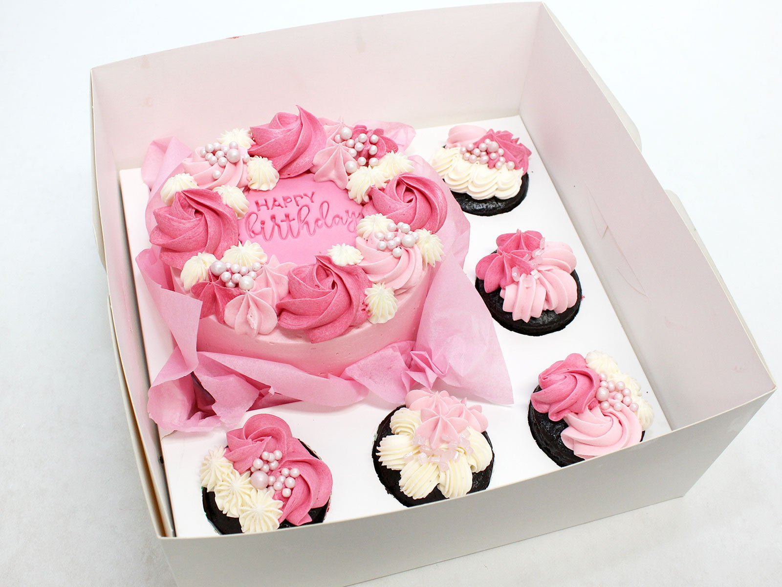 Birthday Cake Bento Box | Double-Layer Cake & 5 Mini Cakes – The Cake ...
