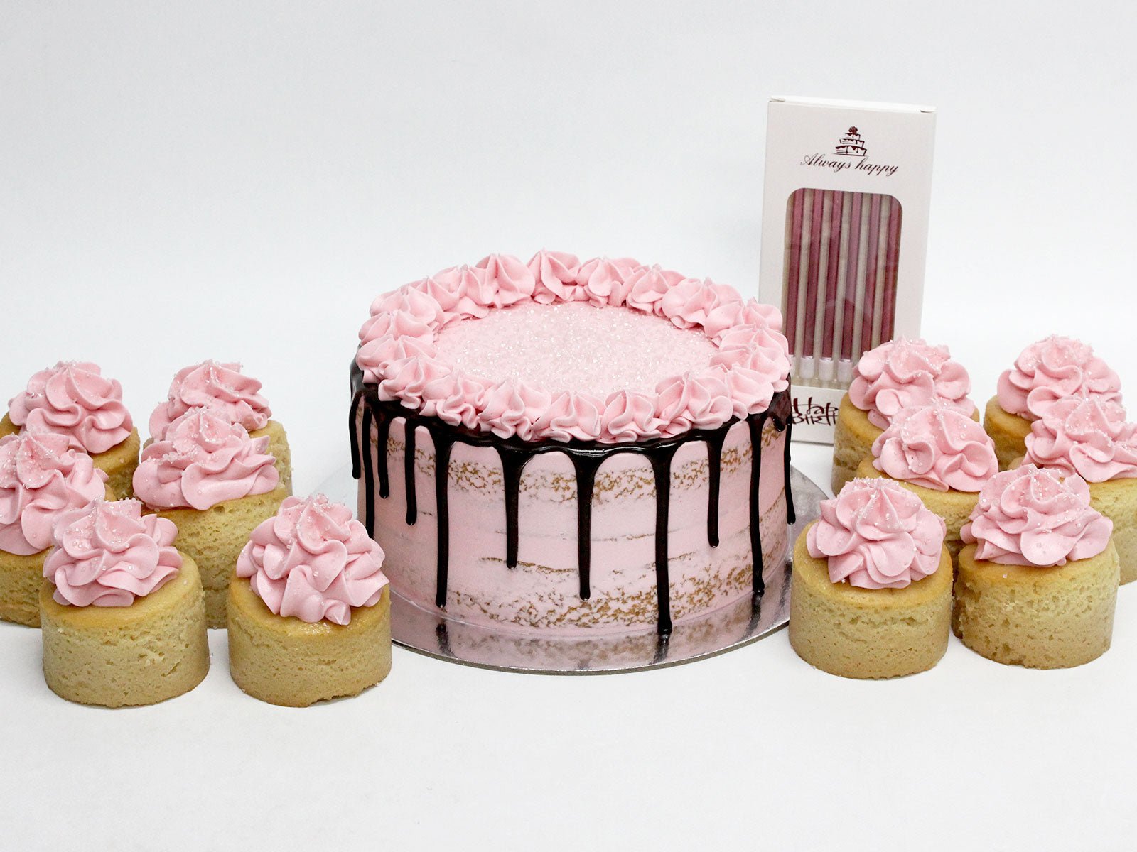 Celebration Essentials Pack | Cake, Mini Cakes & Candles – The Cake People