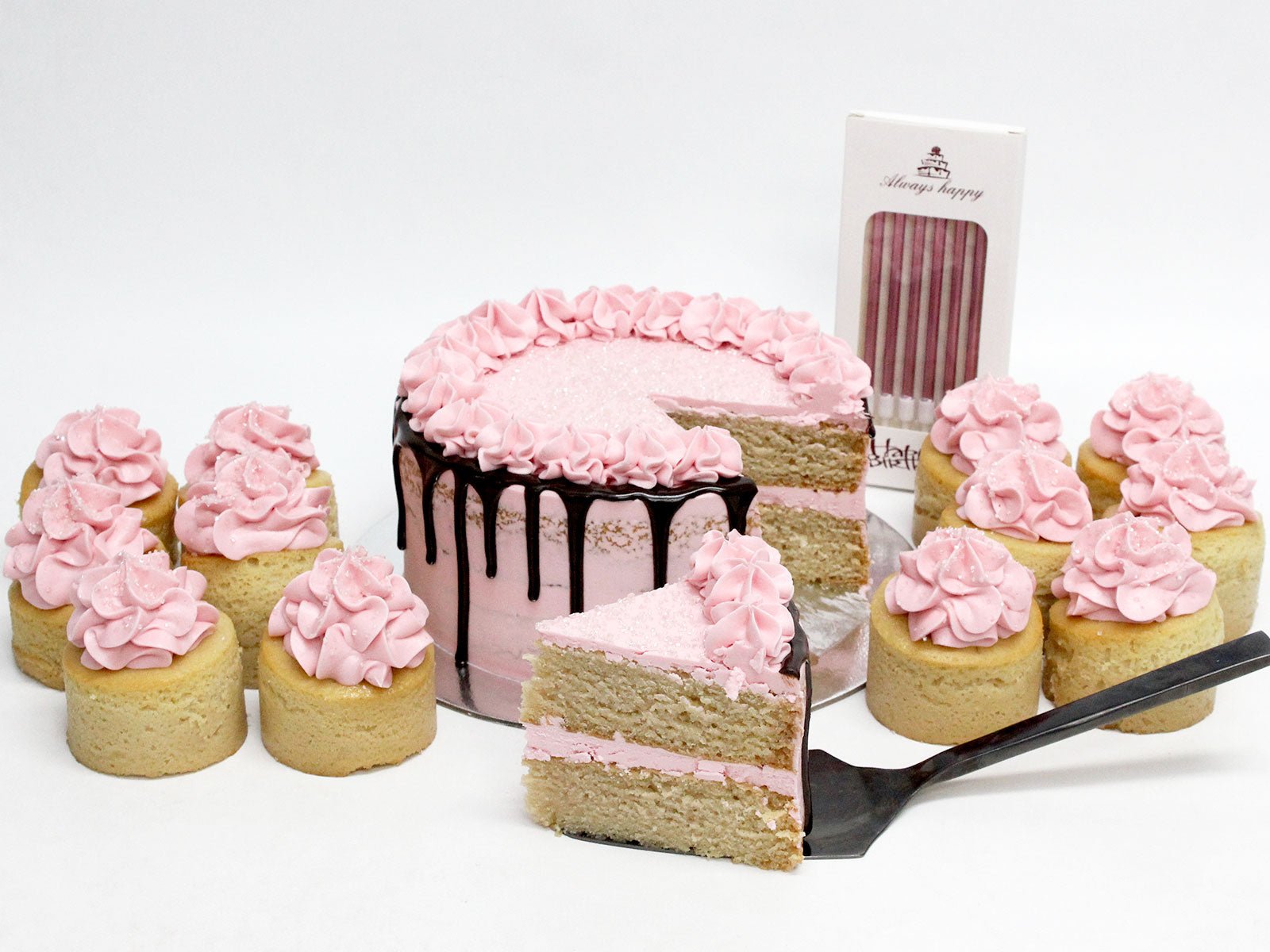 Celebration Essentials Pack | Cake, Mini Cakes & Candles – The Cake People