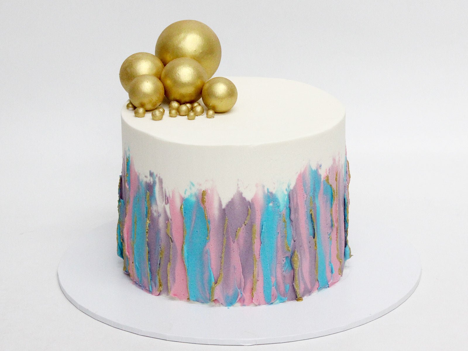 Custom Streaks and Spheres Milestone Cake – The Cake People