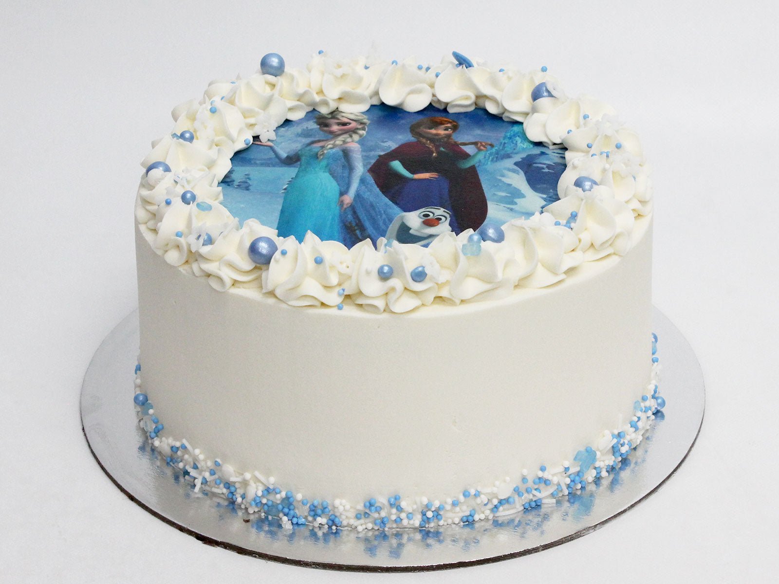 Elsa & Anna Frozen Edible Image Cake – The Cake People
