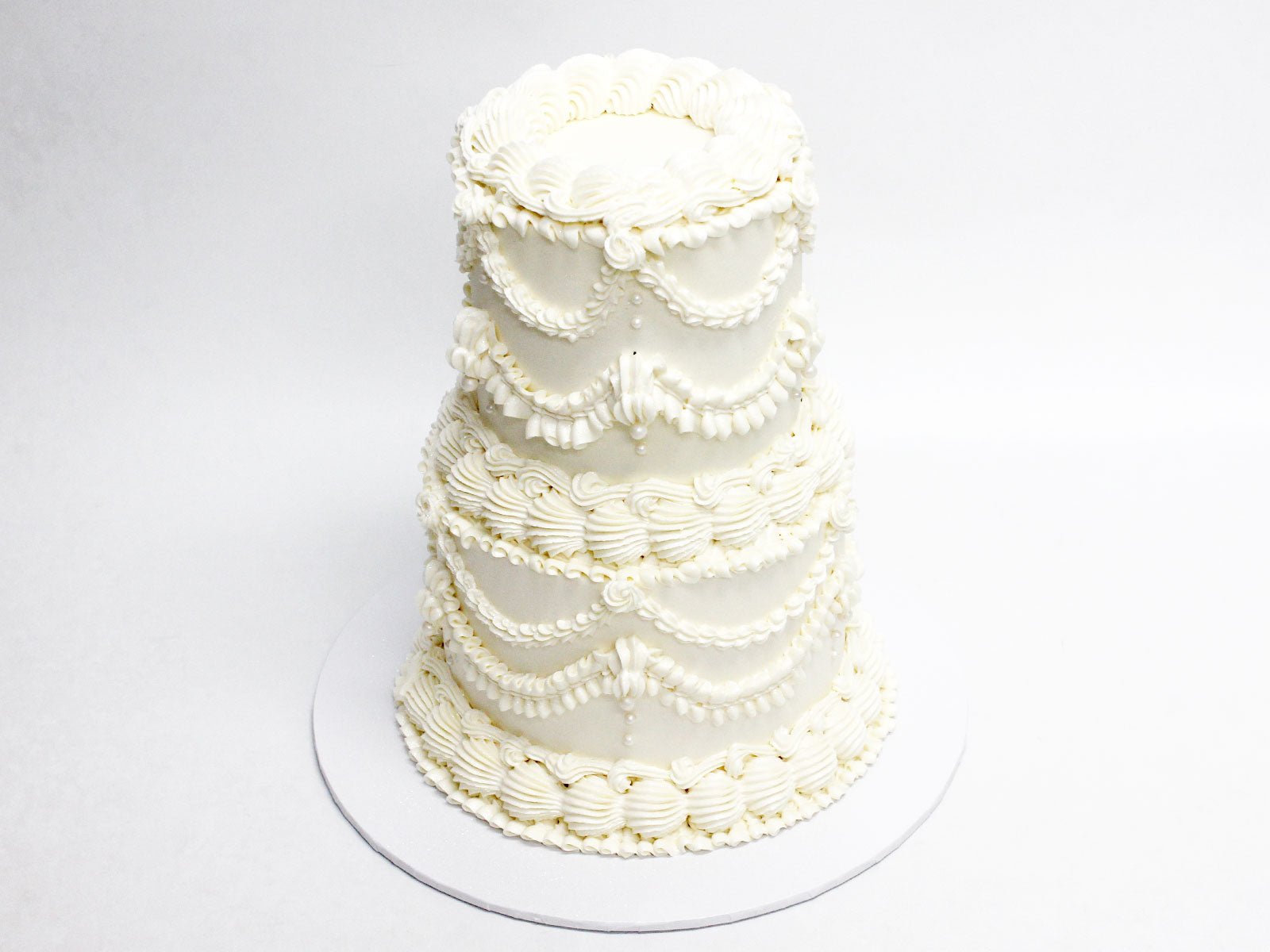 Vintage Wedding Cake – 2 Tiered – The Cake People