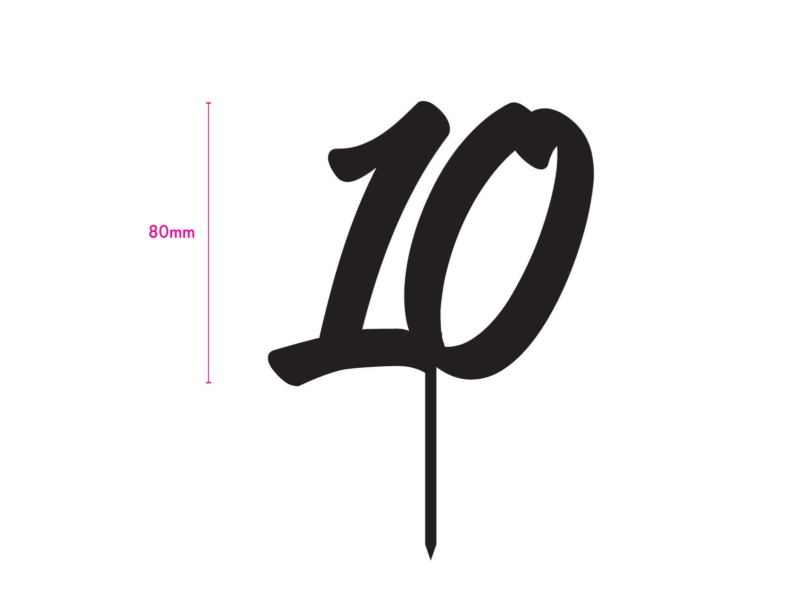 Acrylic Topper Number 1 to 10 – The Cake People